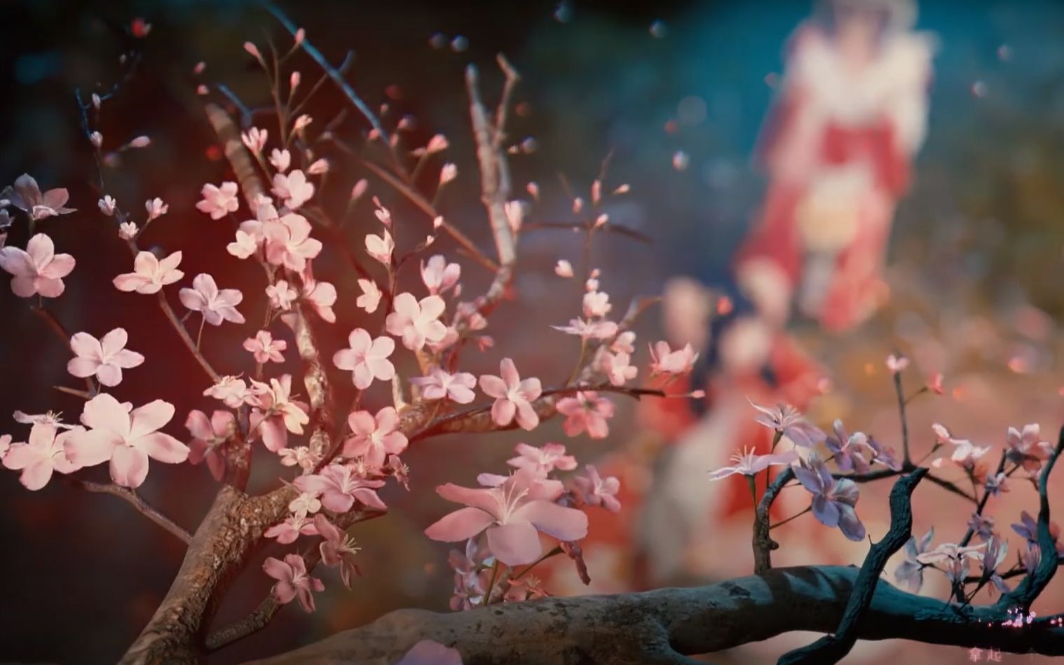 怎样用c4d去制作一个树枝桃花盛开的动画特效