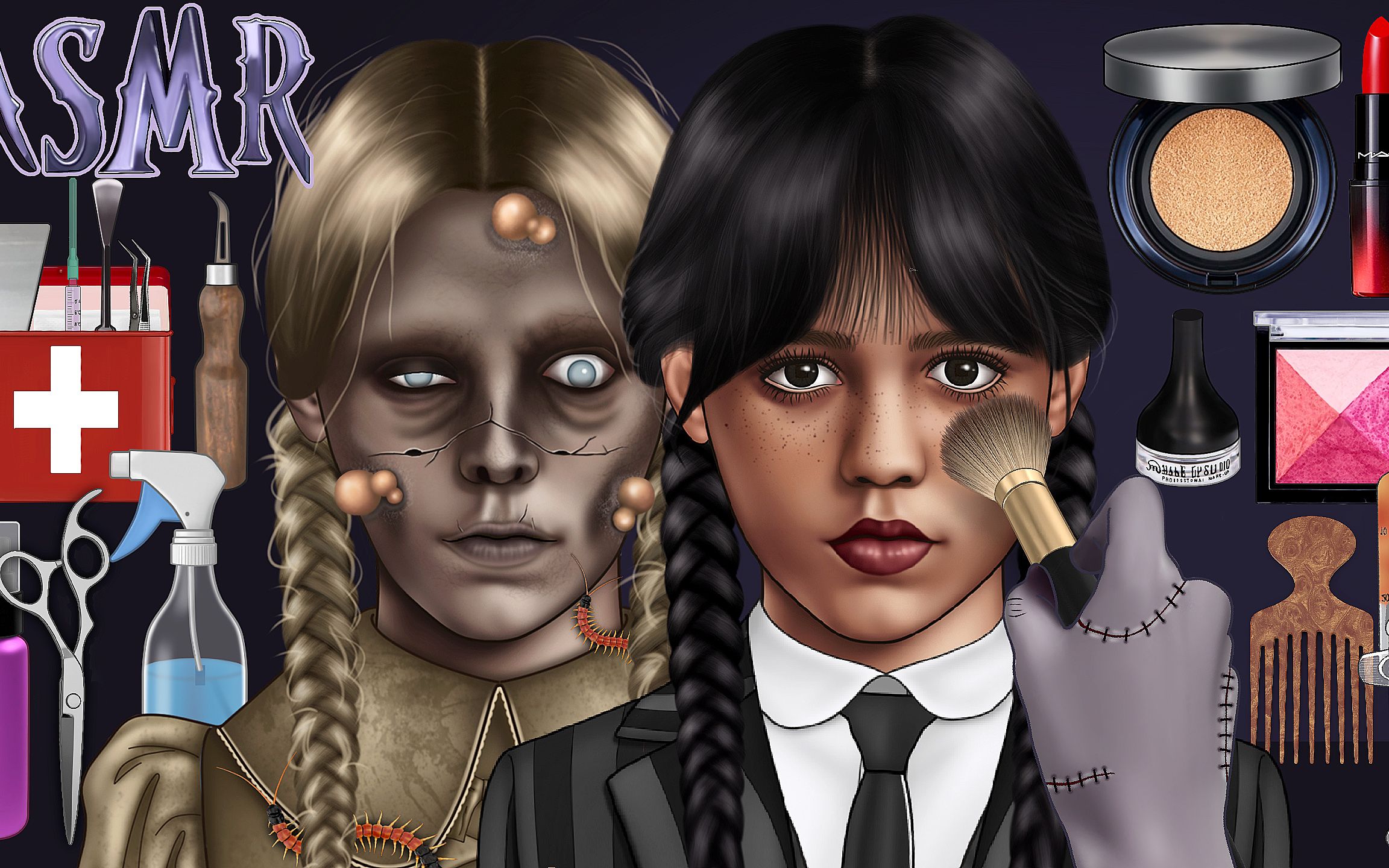 胆小鬼慎入!地狱开局变身邻家小萝莉,妆后实在是太惊艳了!|解压动画