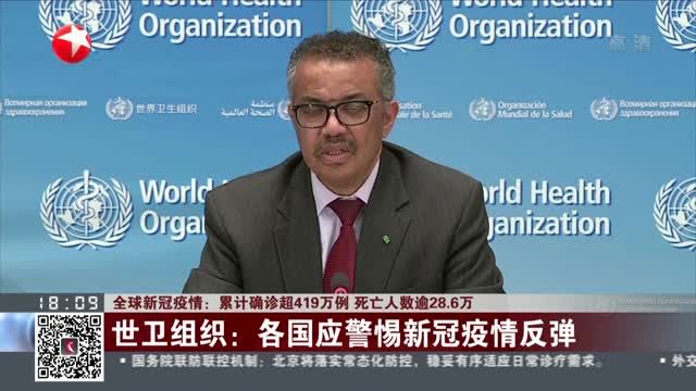 全球新冠疫情:累计确诊超419万例 死亡人数逾28.6万