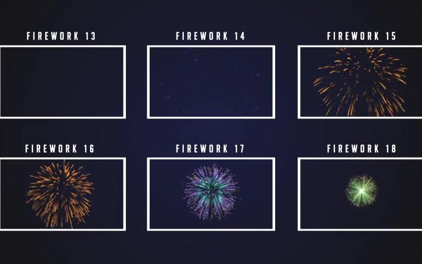 18组高清烟花爆炸视频素材