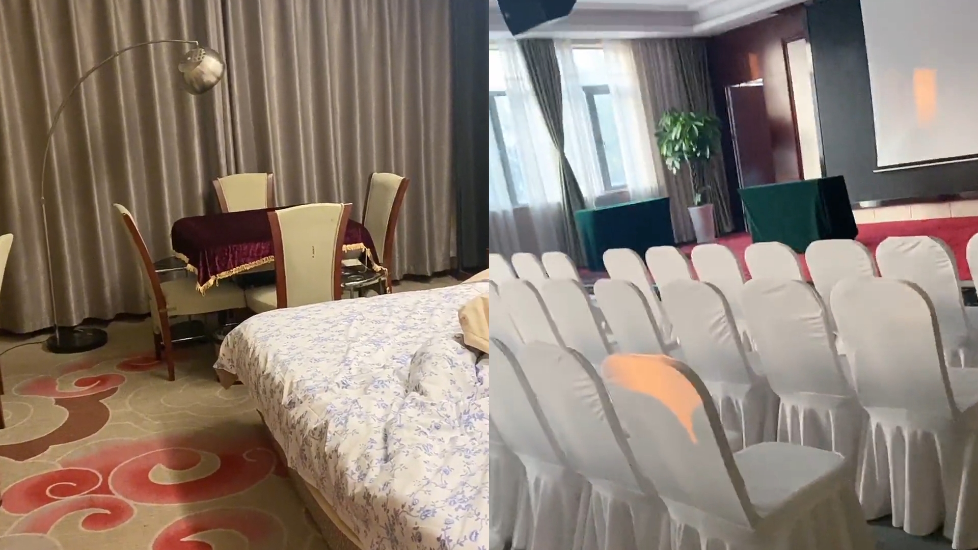 女子住酒店两天没开窗,退房拉开窗帘一看惊呆:隔窗就是会议室