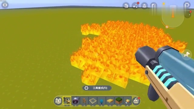 《迷你世界》喷火枪制作教程,星星之火也可燎原!