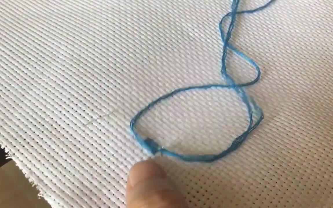 十字绣初学者起针视频教程