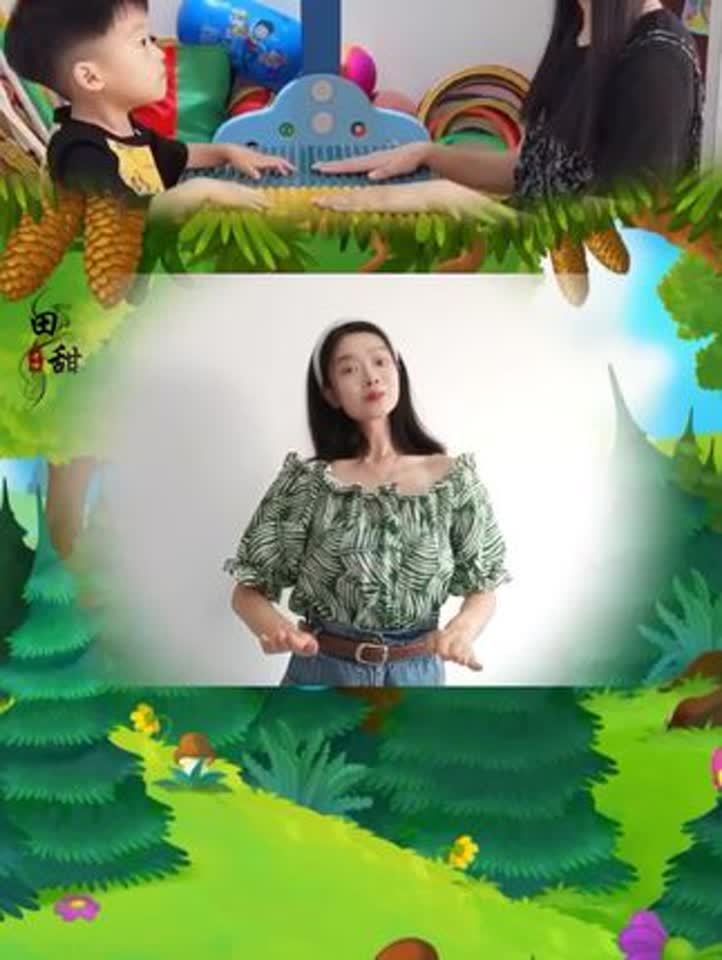 蜗牛与黄鹂鸟#幼儿音乐律动 ##课前律动 #课桌舞 #亲子互动