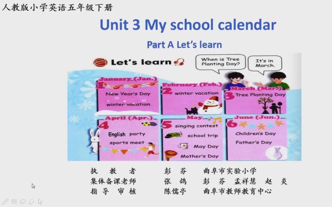 【圣城英语】新版pep小学英语五年级下册Unit3 A learn微课视频