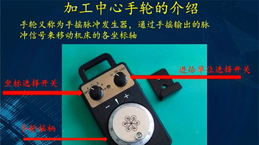 第三节数控加工中心手轮的功能介绍和基本操作