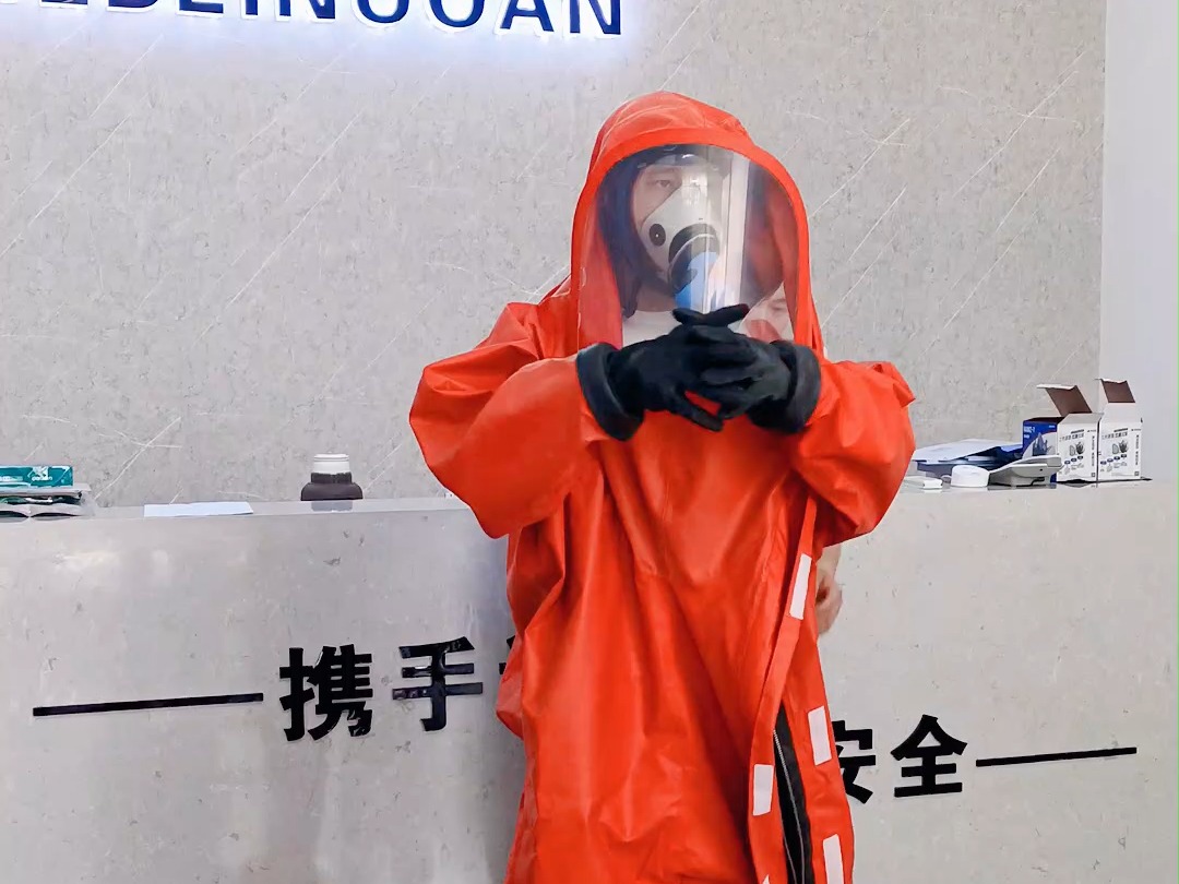 RHF02-NL氯丁胶全封闭式防护服重型防化服