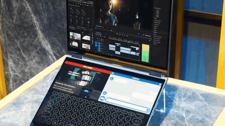 华硕发布双屏笔记本概念机,键盘也是屏幕!