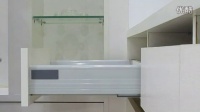 好调试的铰链T2303两节隐藏式阻尼滑轨安装效果展示