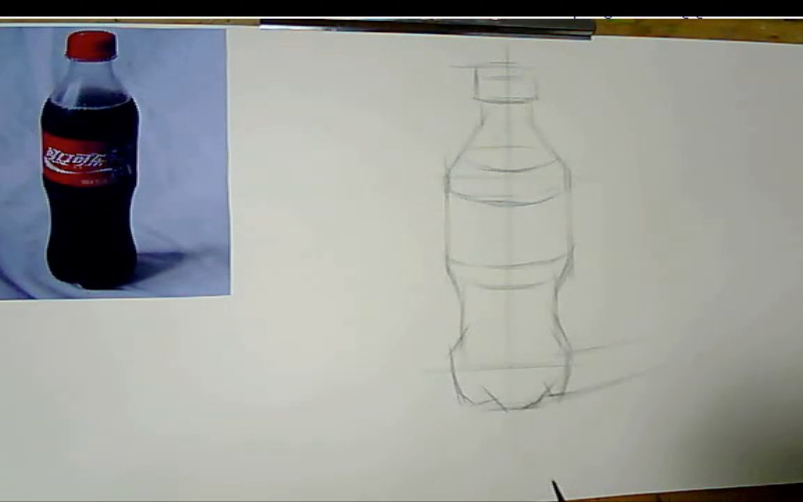 素描基础教学:可乐瓶的画法步骤,零基础必看哦