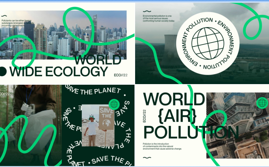 AE模板-争创文明城市宣传片环保公益宣传片环保组织保护生态绿色...