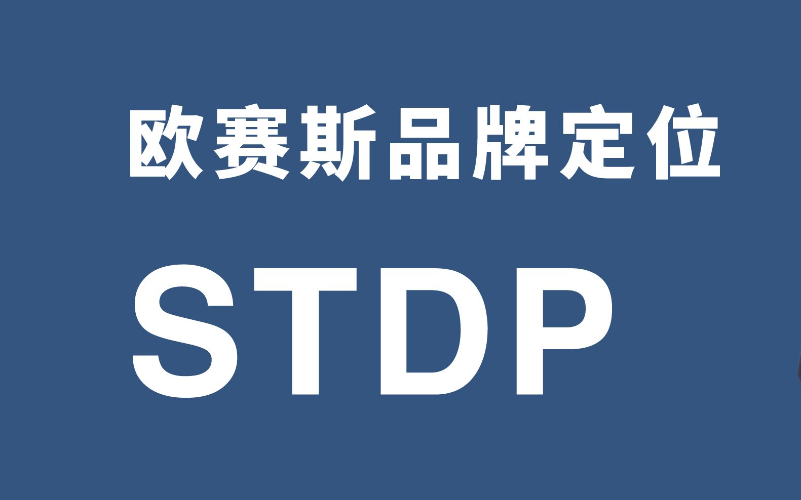 定位的基础方法:STDP|欧赛斯品牌定位
