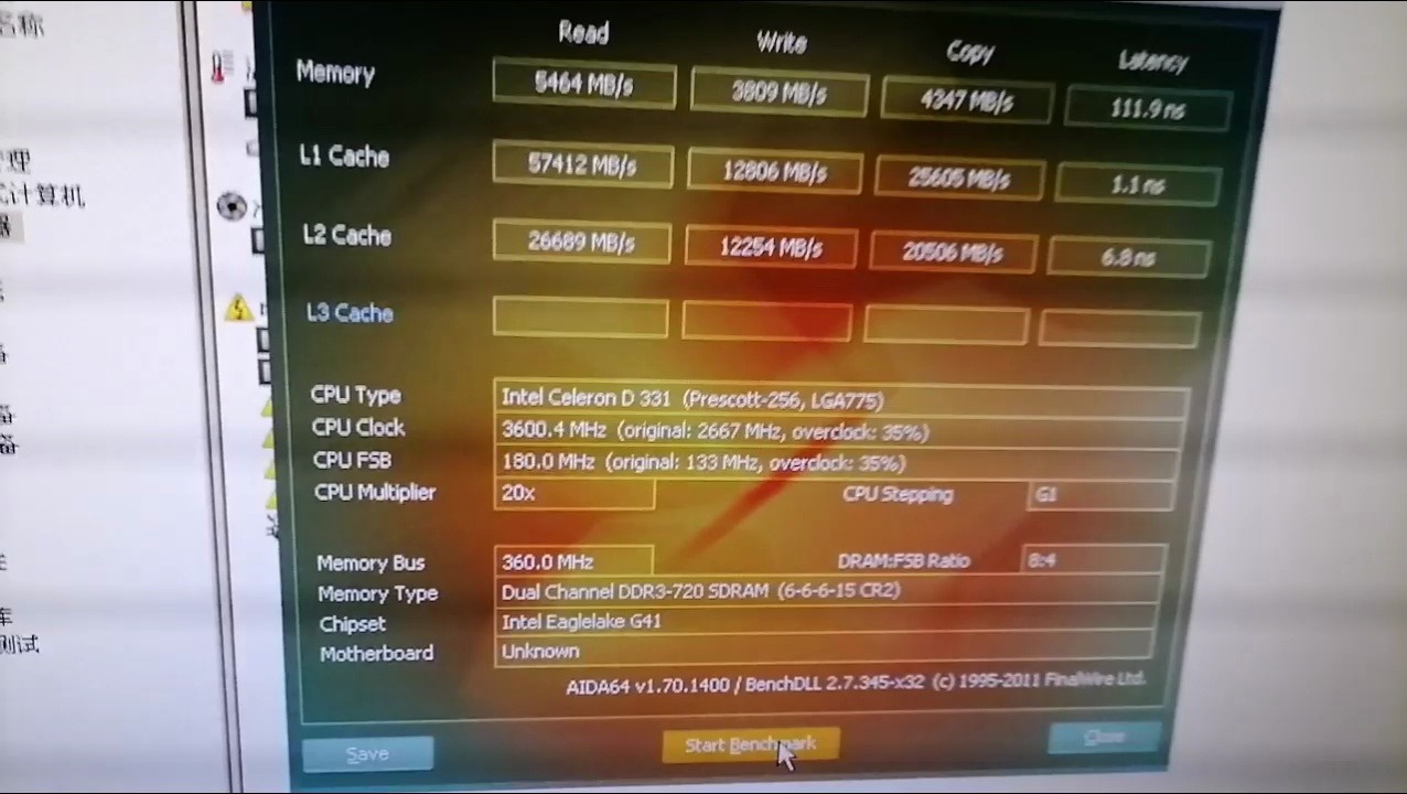 775赛扬D331 在G41上超3.6G(180外频)