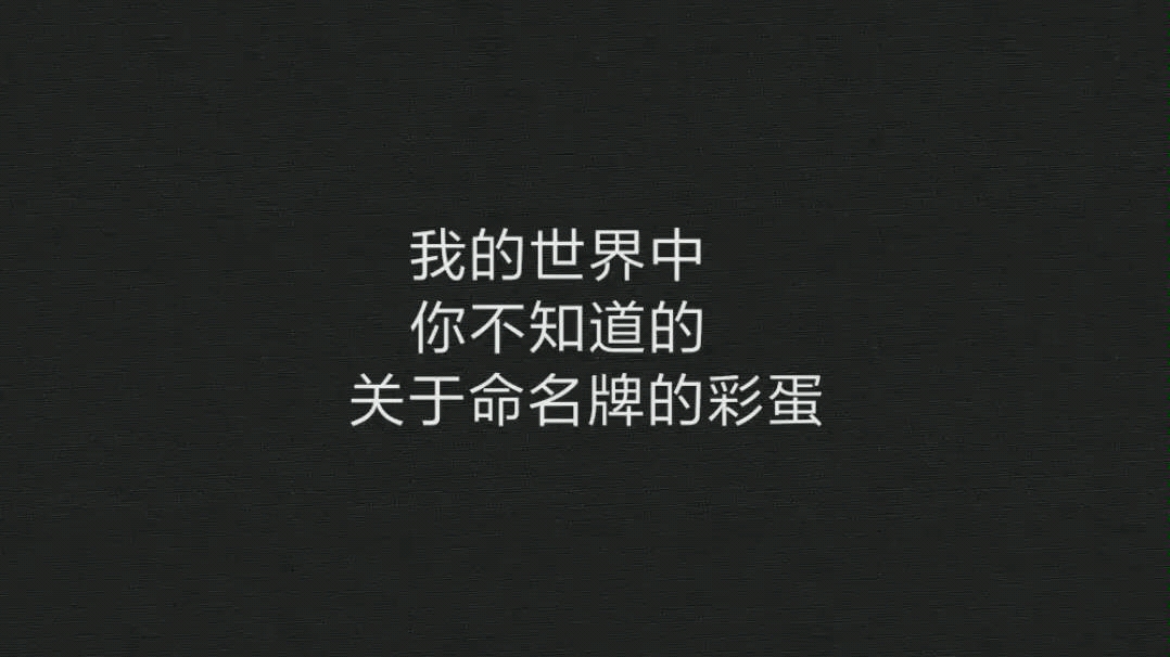 我的世界中关于命名牌你不知道的用法