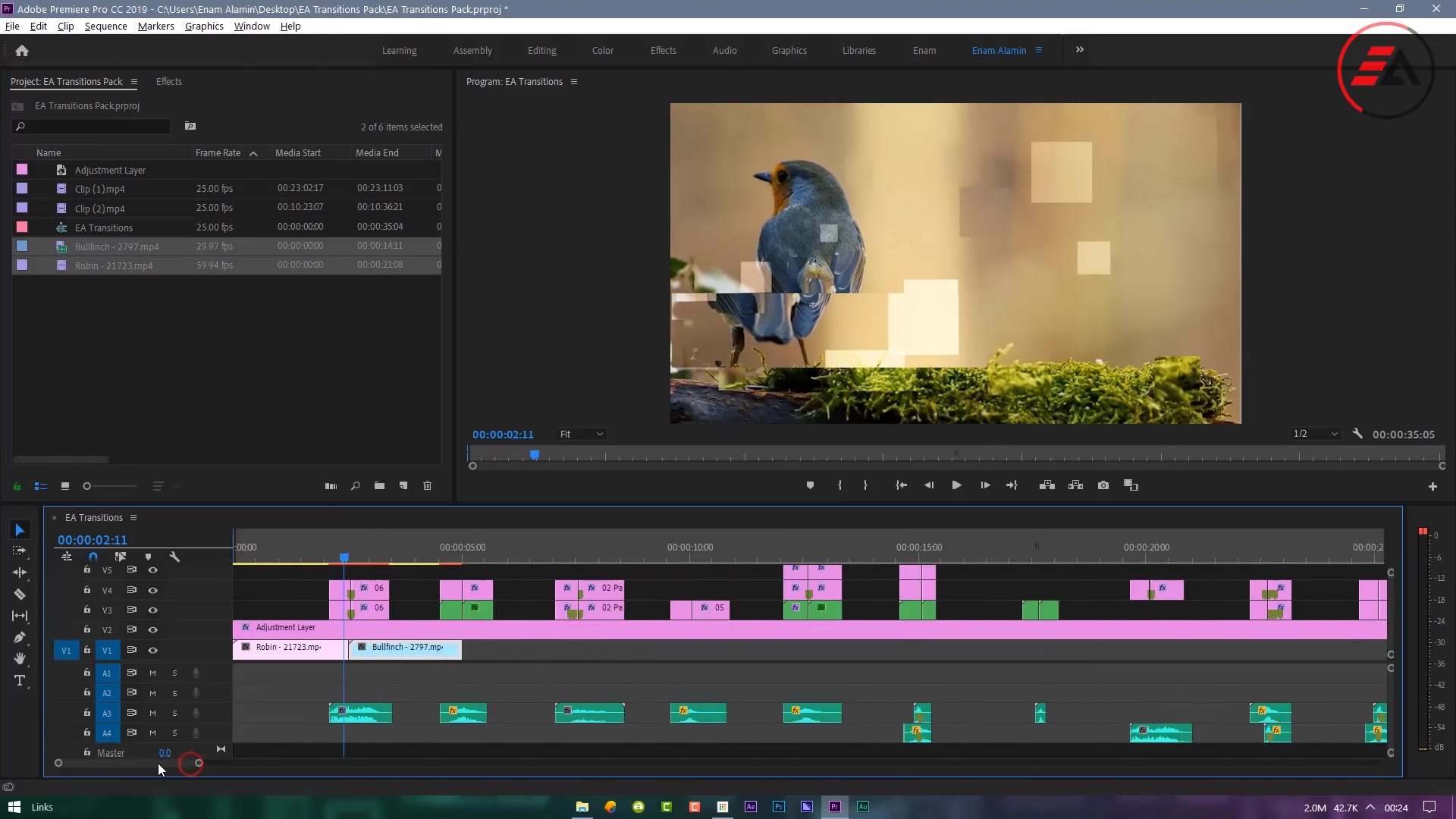 ...免费酷炫的平滑转场Premiere模板(附云盘下载地址 可换素材直接套用)