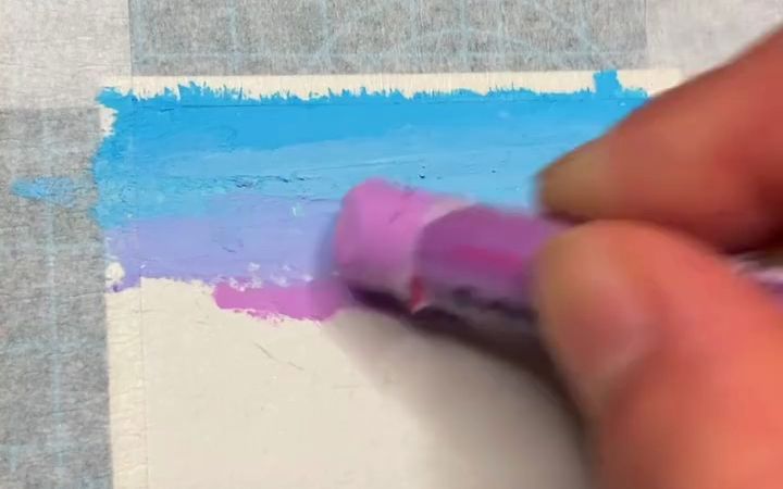 油画棒风景画教程:画完之后心情极其舒畅