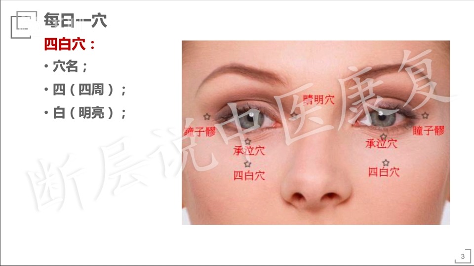05【每日一穴】四白穴——头痛目眩眼昏花 四白取穴效果佳