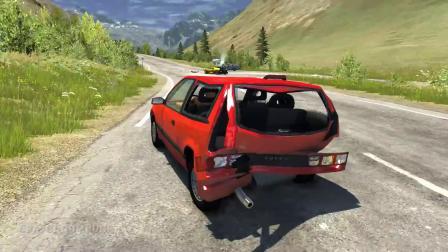 BeamNG模拟汽车卡车碰撞车祸