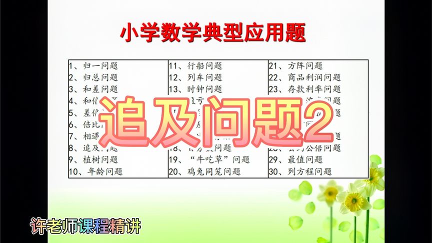 小学数学典型应用题《追及问题2》多复杂的追及都跑不出这个公式