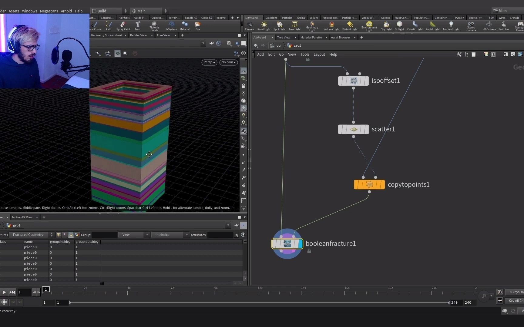 【Houdini分享】制作混凝土破碎坍塌的真实效果(字幕+源文件)