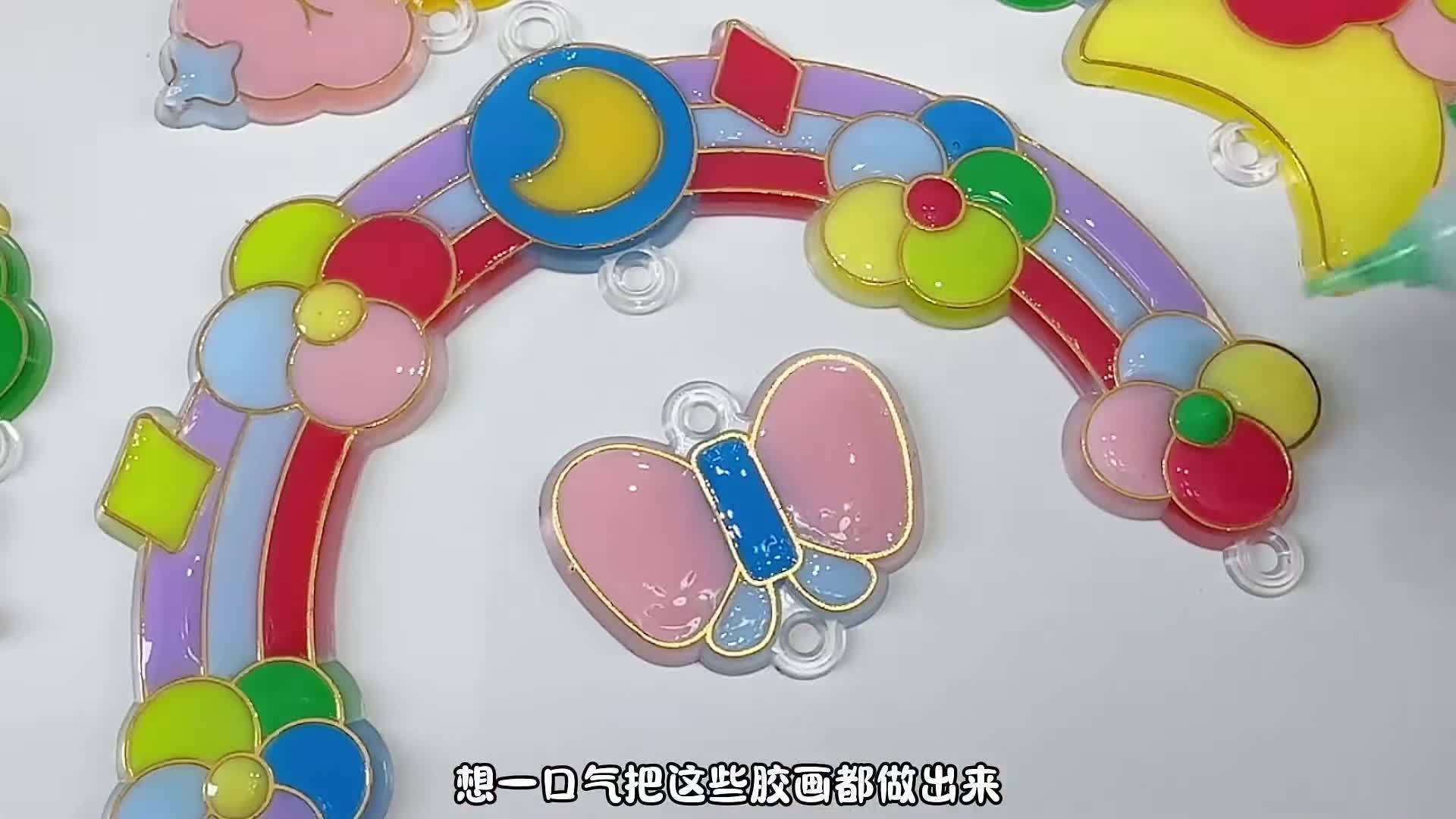 好玩又好看的DIY许愿风铃,制作过程简单有趣,安全无异味,空闲时间和...