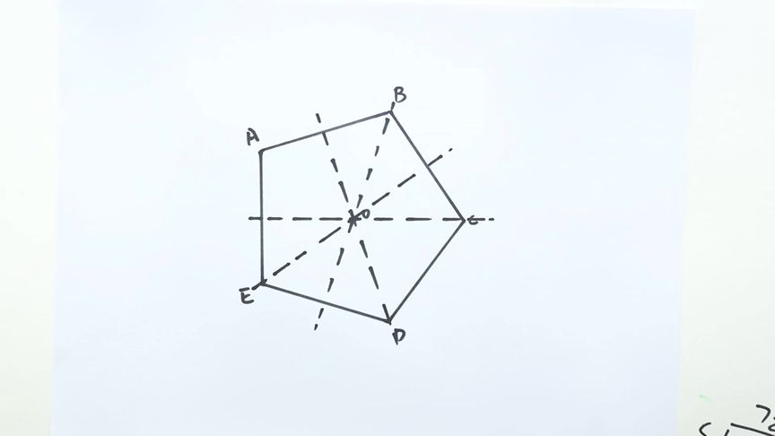 五边形的对称轴怎么画