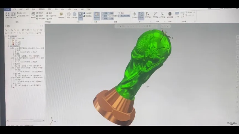 MasterCam2022加工大力神杯!