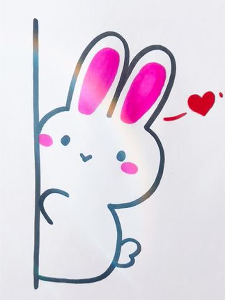 数字133画小白兔#一学就会系列 #简笔画 #儿童画 #画画 #小兔子简笔画