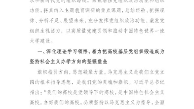 高校党委书记主题教育党课讲稿