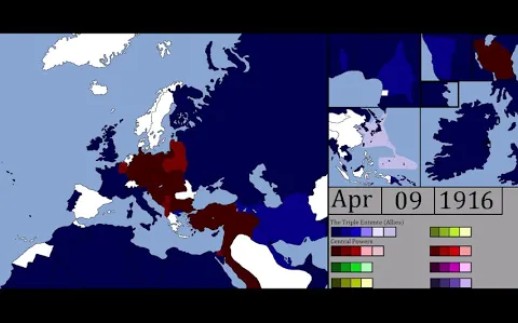 【历史地图】第一次世界大战,大战,每一天[1914-1918]