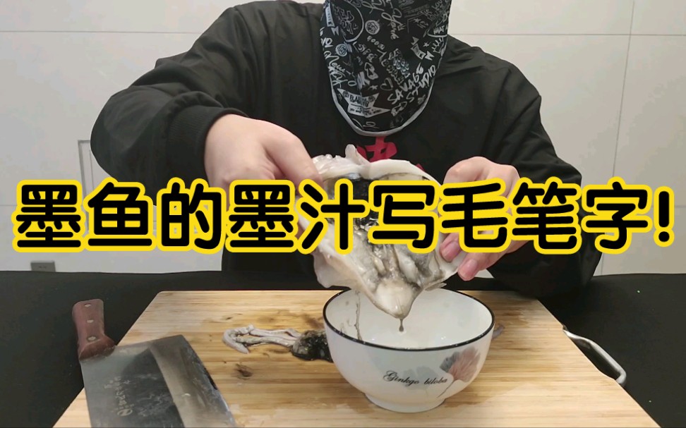 墨鱼的墨汁真的能写毛笔字吗?点进来看看我的操作