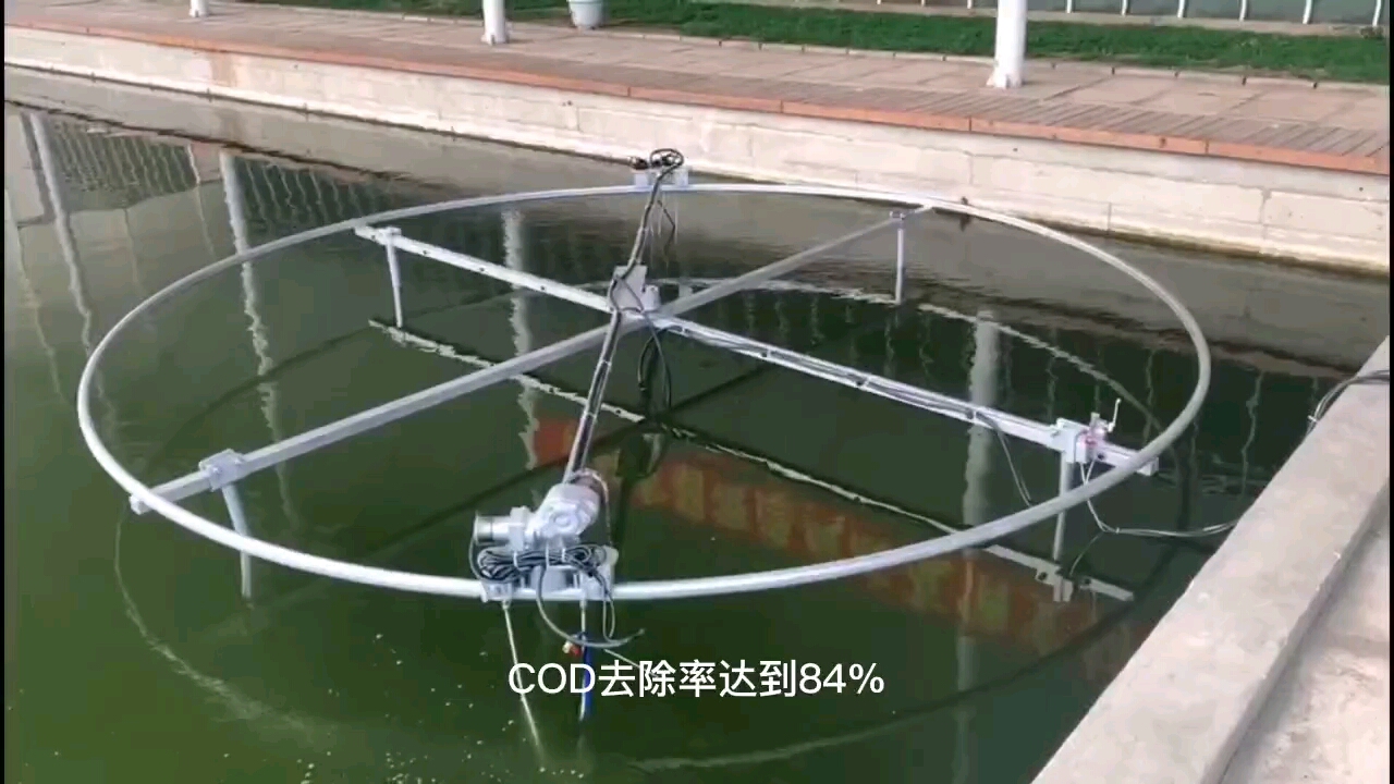 纳米气泡治理室内鱼塘,COD去除率达到百分之八十四。悬浮物、总氮...