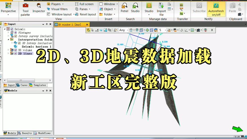 Petrel学习第7天:创建新工区加载2D3D地震数据完整版