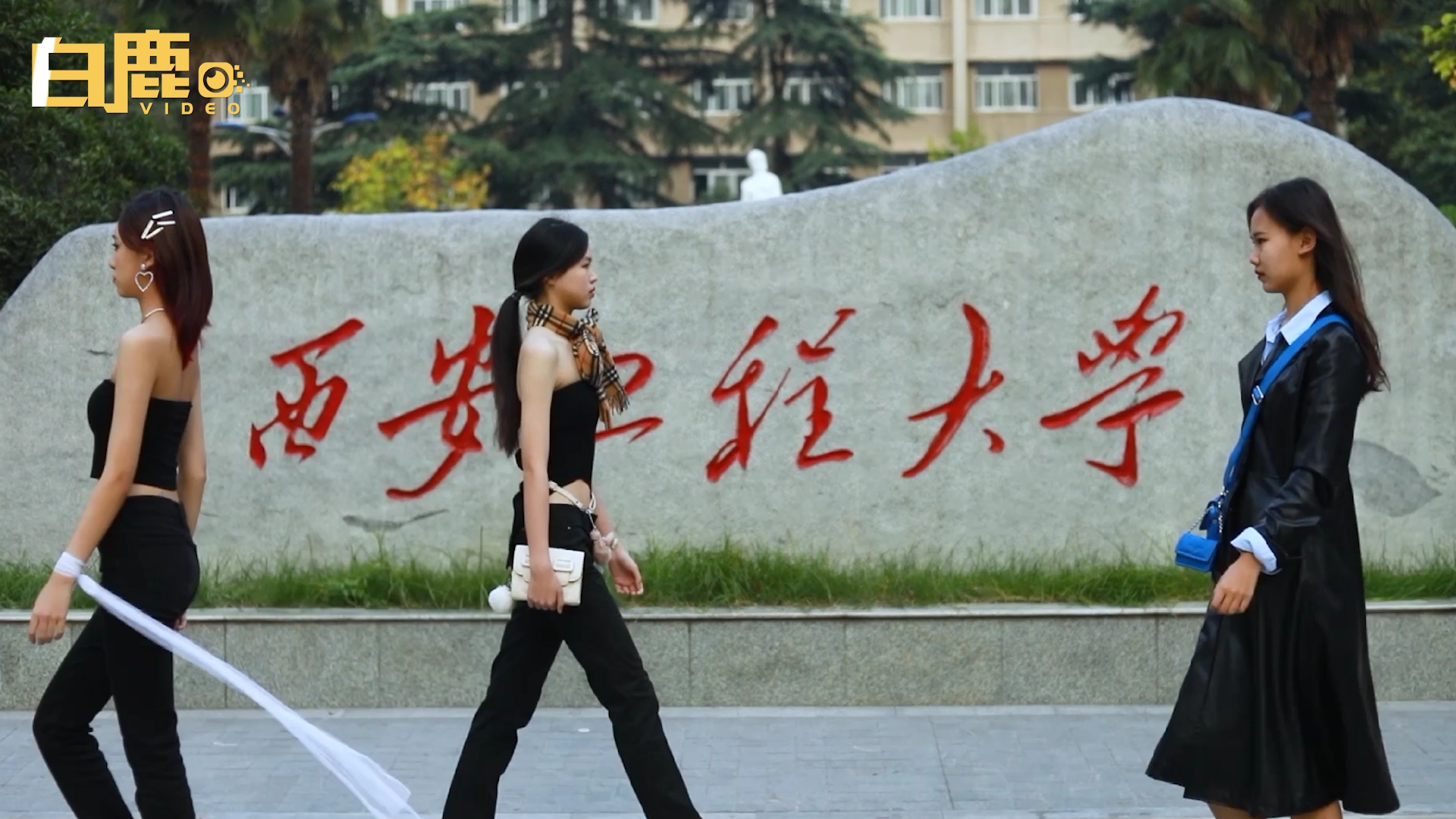飒!服装表演系学生学校楼顶走秀 老师:衣服都是学生准备的
