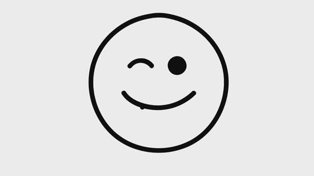 儿童简笔画,可爱表情符号