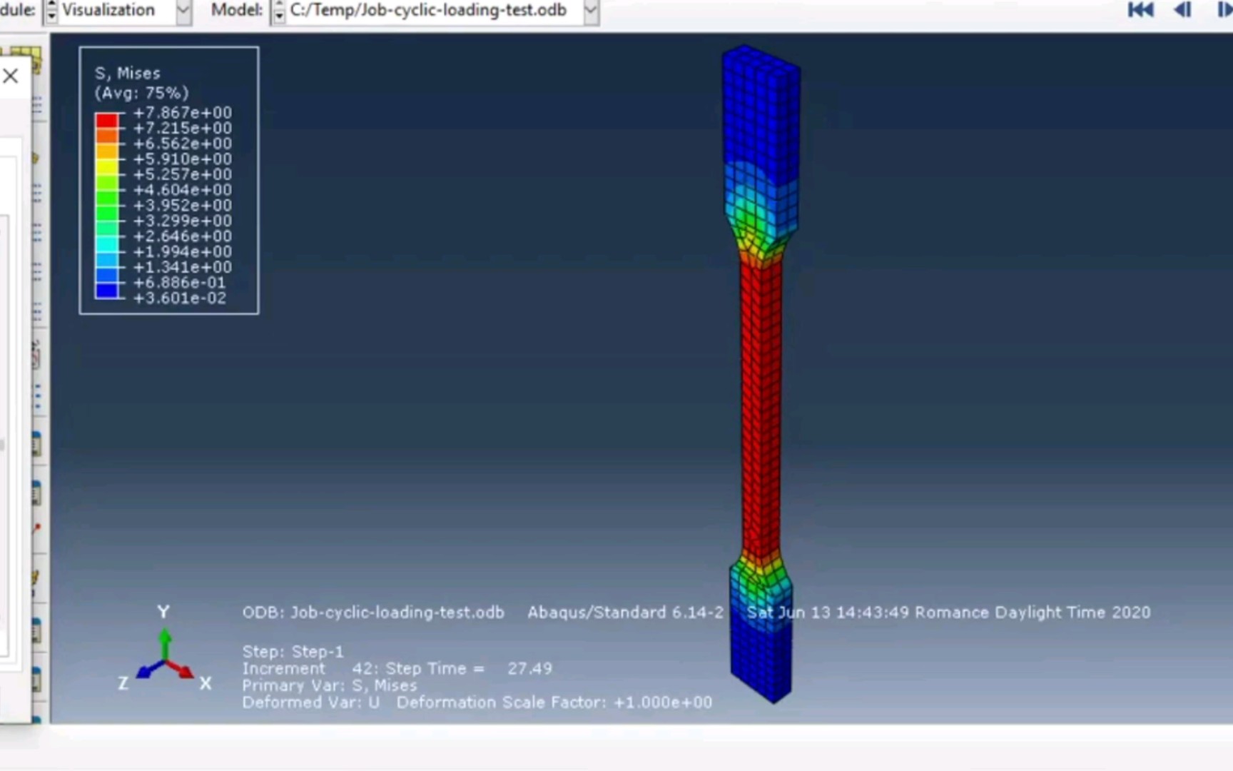 abaqus 基于位移控制的循环加载