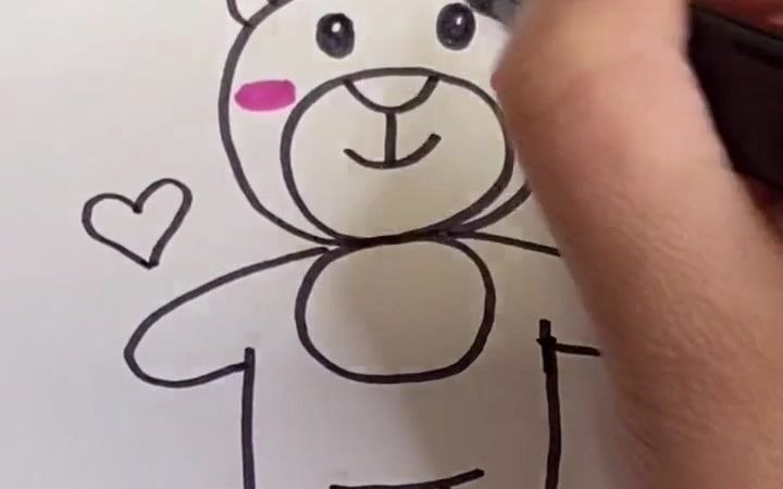 【简笔画】用数字8画小熊,超简单