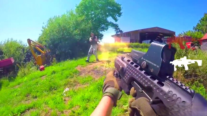 第一人称视角,真人版CS微电影!在个人竞技模式里,秀操作!