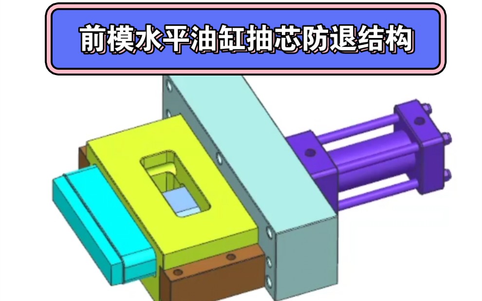 前模水平油缸抽芯防退结构