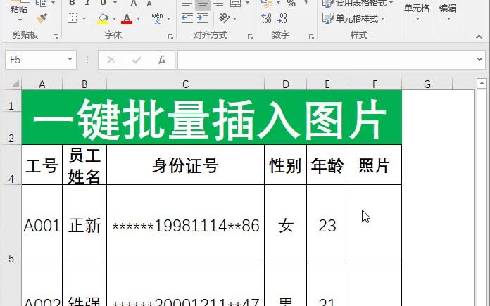 Excel一键批量插图技巧