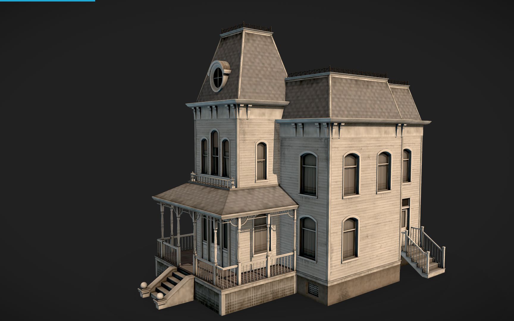 maya场景建模,次时代高模古建筑房子建模制作