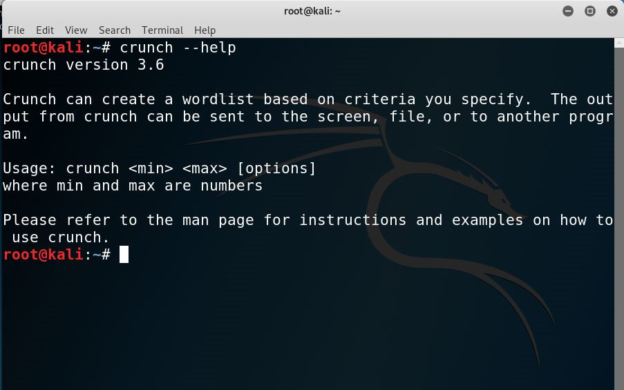 小白的kali linux之路-4-crunch(创建自己的密码字典)