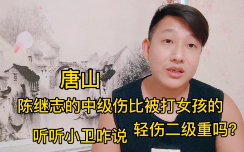 陈某志的中级伤比被打女孩的轻伤二级重吗?来听听小卫咋说