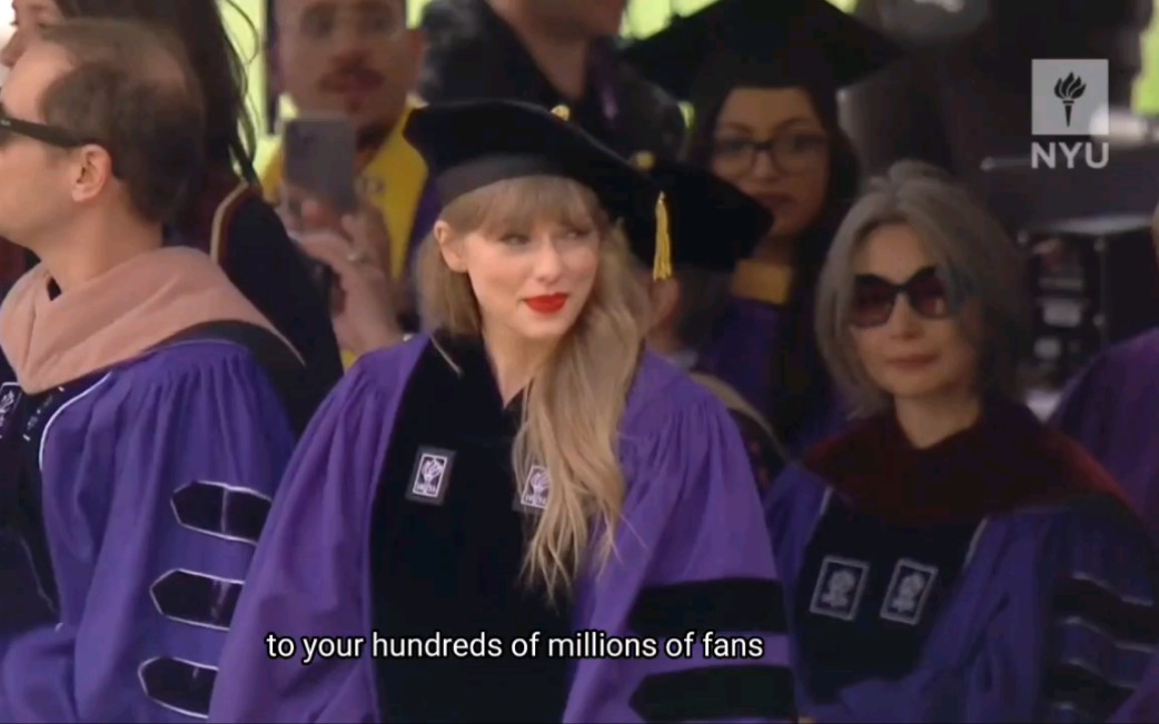 【字幕高清】Taylor Swift 霉霉 纽约大学毕业典礼演讲与博士学位授予