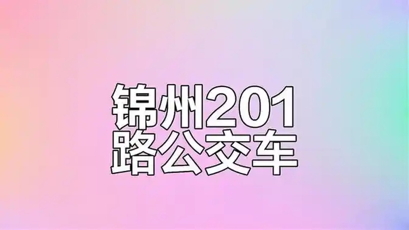 锦州公交201路:杨河子至锦州站全程解析