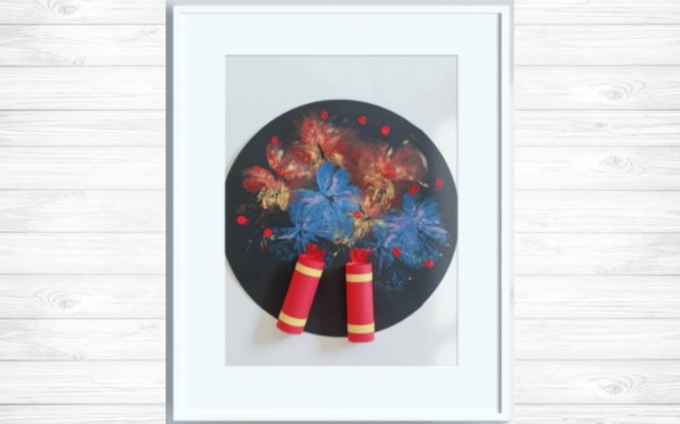 简单又漂亮的新年儿童画,和孩子一起来试试吧