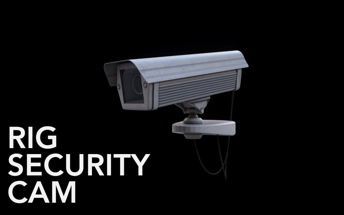 C4D监控摄像头机械运动绑定动画制作教程