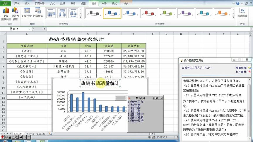 看一个初中计算机考题,计算货币符号加边框插图表,你能考几分