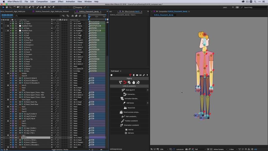 Duik 16 快速入门角色绑定教程