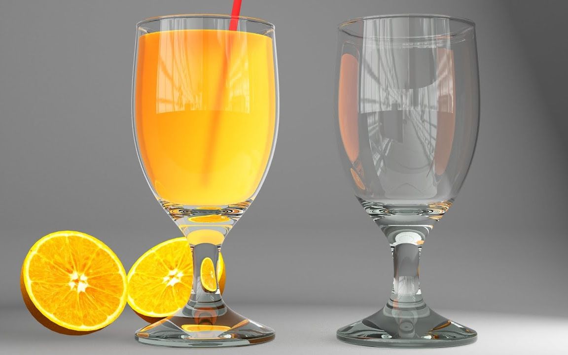 【3ds Max建模】教你做超真实玻璃和果汁!